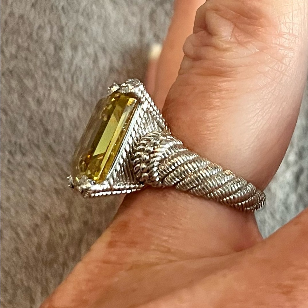 Judith Ripka Canary Yellow Quartz Ring, 925 - Gem